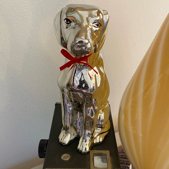 Source Unknown | Accents | Vintage Gold Silver Dog Figurine | Poshmark